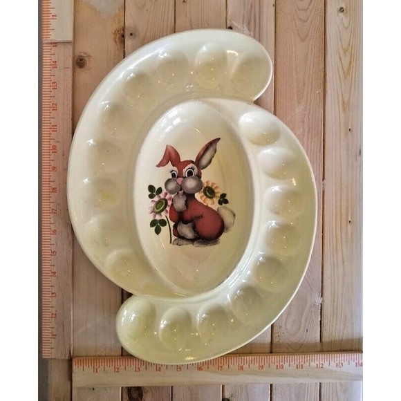 Unbranded | Kitchen | Rare Vintage Easter Bunny Deviled Egg Yellow ...